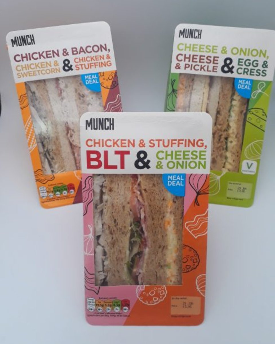 Take a look at the new exciting range of Munch sandwiches in WH Smith ...
